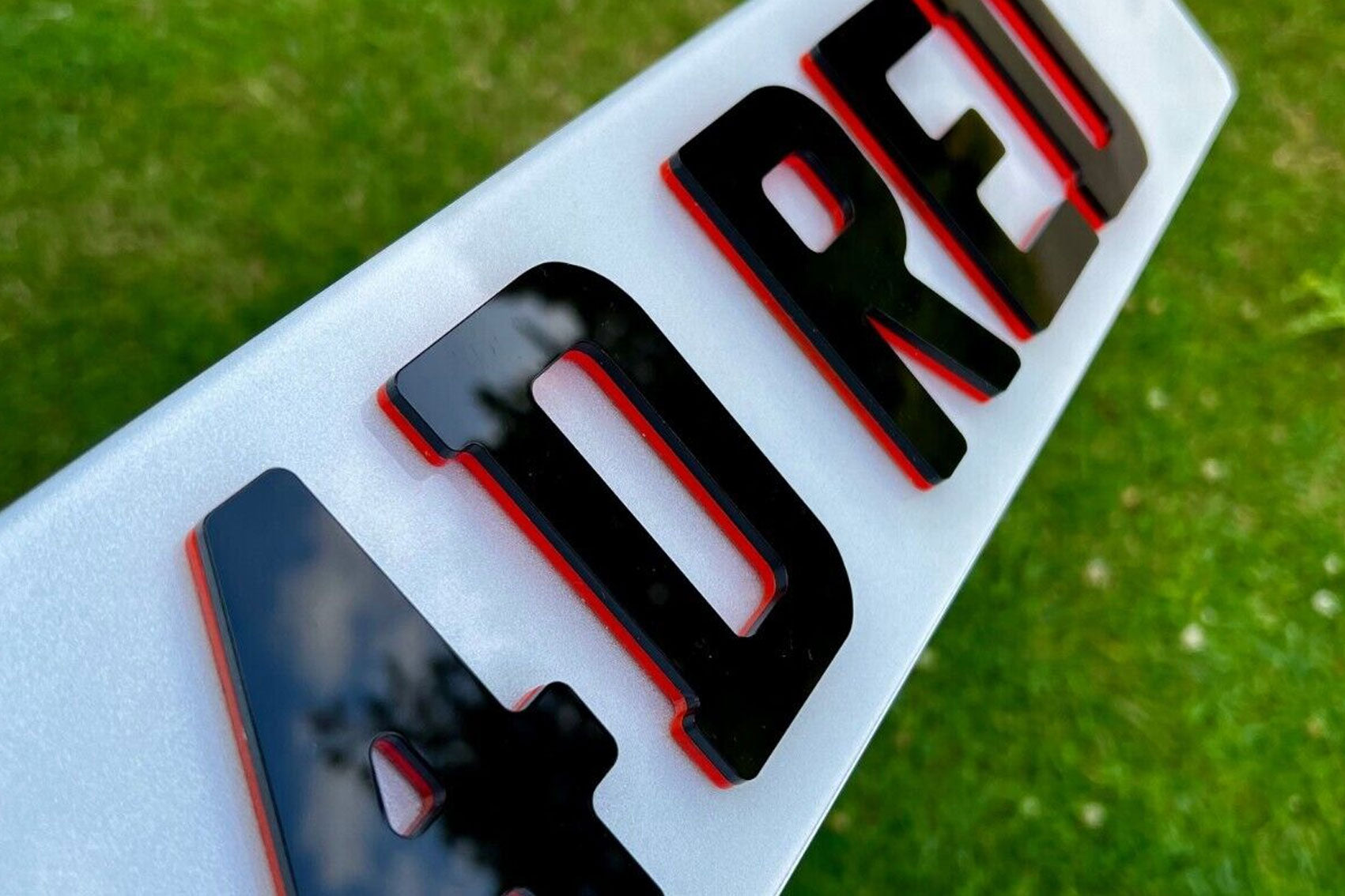 4D NEON RED 6mm Show Plates – Number Plate Shop