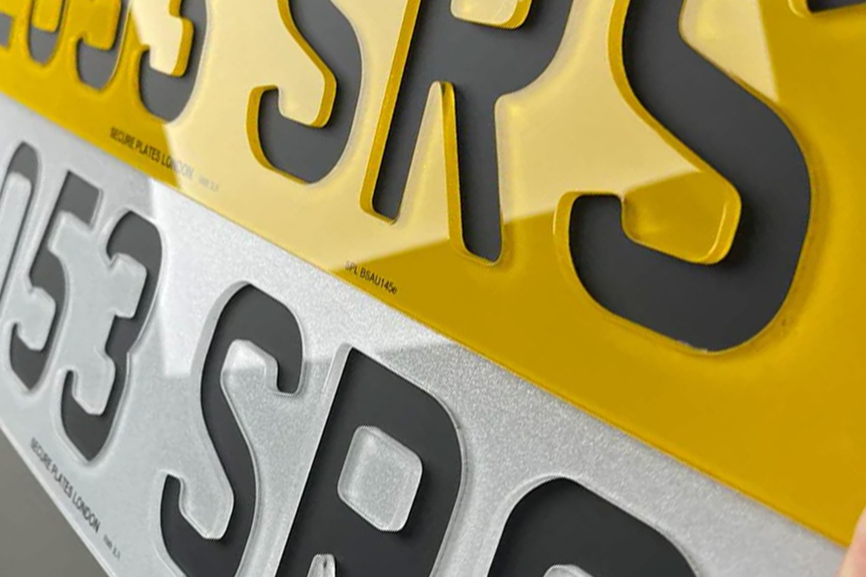 NEGATIVE Gloss SHOW Number Plates – Number Plate Shop